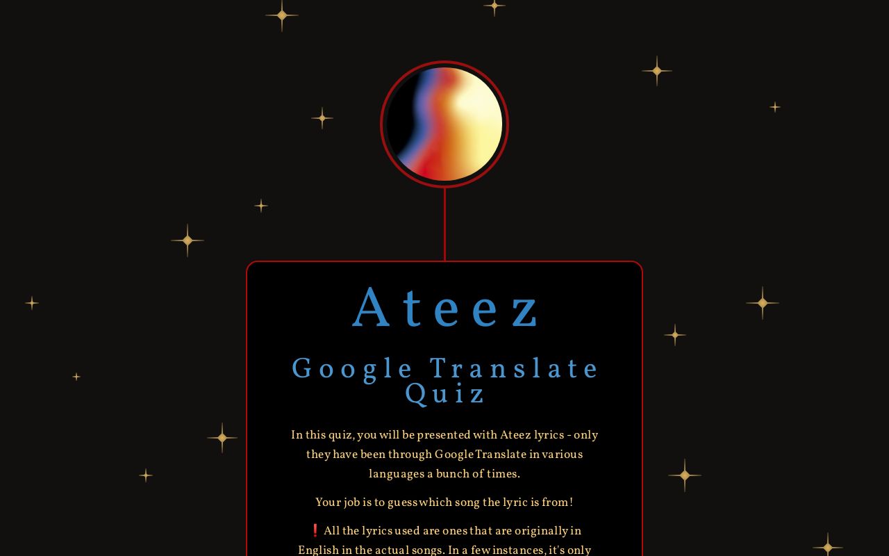 Ateez Google Translate Quiz
